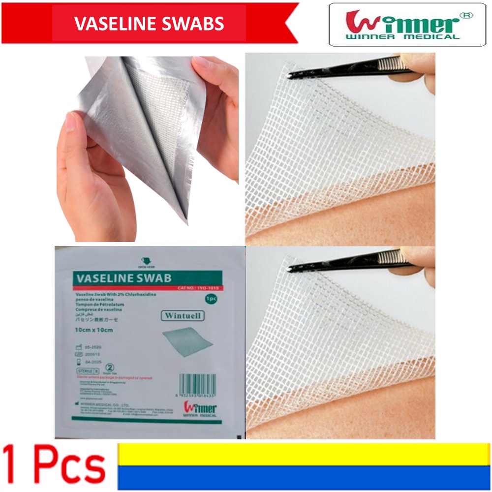 Jual Winner Vaseline Swab 1 Pcs steril kasa pembalut luka seperti ...