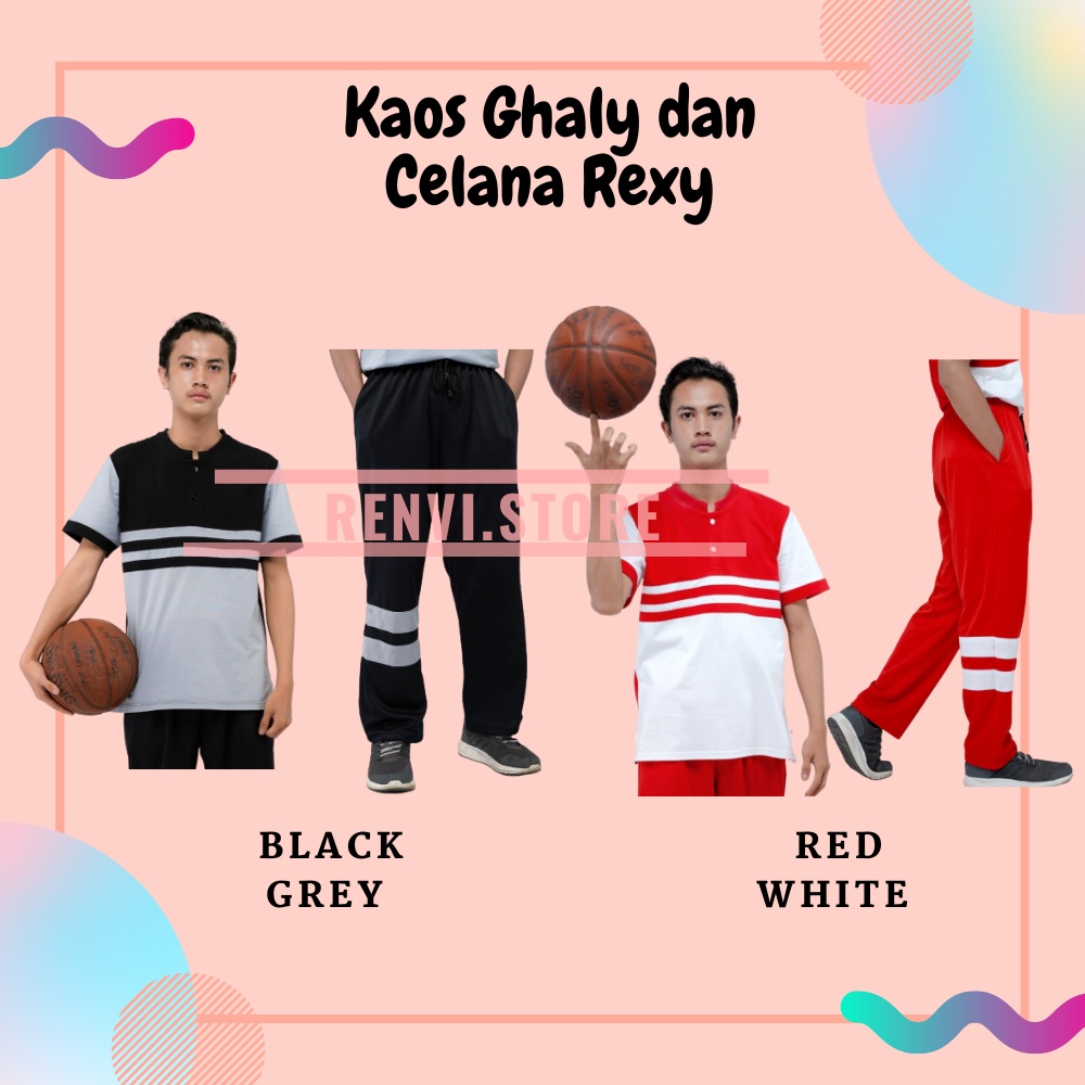 Jual @ ROCELLA KAOS GHALY DAN CELANA REXY, KAOS OLAHRAGA PRIA, CELANA ...