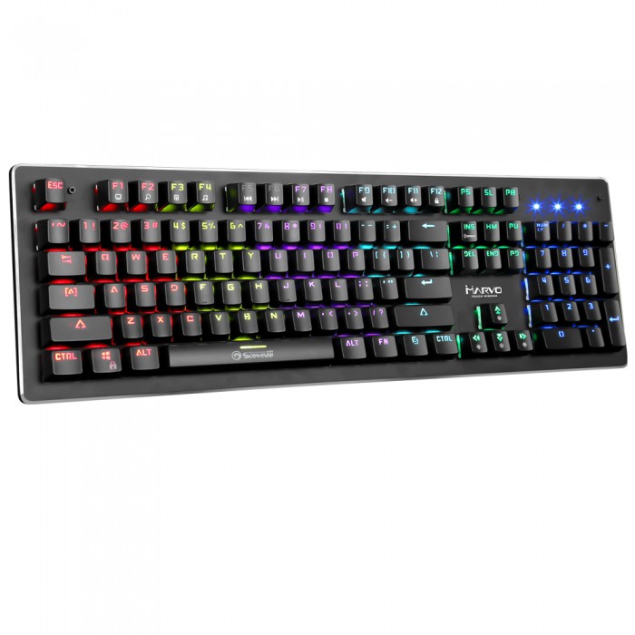 Jual Mechanical Keyboard Gaming MARVO SCORPIO KG909 RGB With Anti-Ghost ...