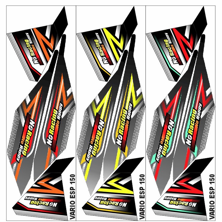 Jual Striping Stiker variasi Motor Honda VARIO ESP 125/150 - NO RACING ...