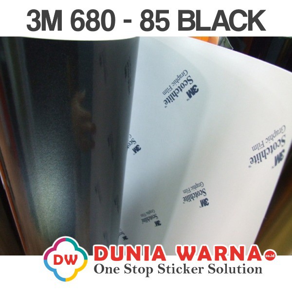 Jual Eceran Sticker 3M 680-85 SCOTCHLITE BLACK Reflective Graphic Film ...