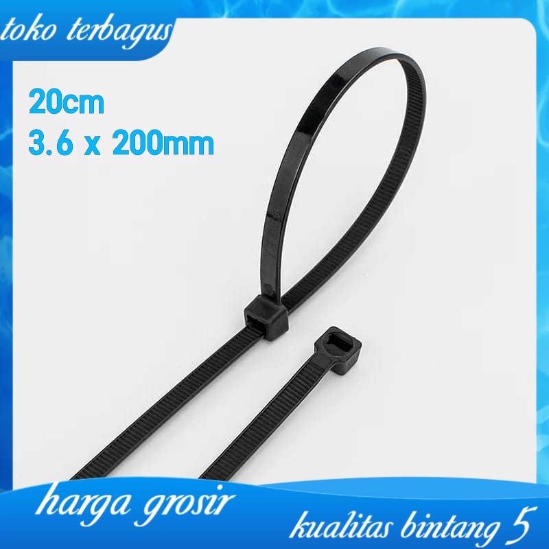 Jual Kabel Ties Cable Ties kabel ikat 3.6 x 200mm (20cm) Kualitas baik ...