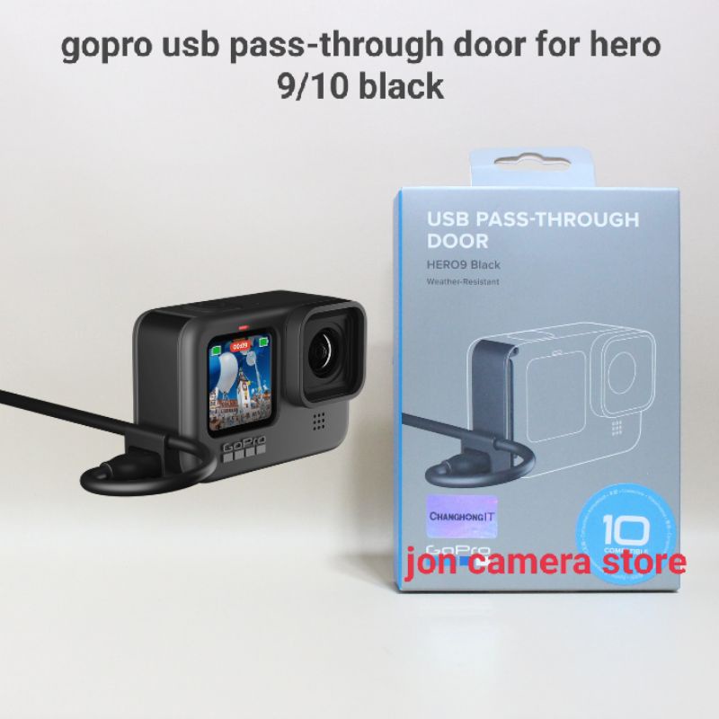 Jual gopro usb pass through door for hero 9 10 11 black - included usb ...