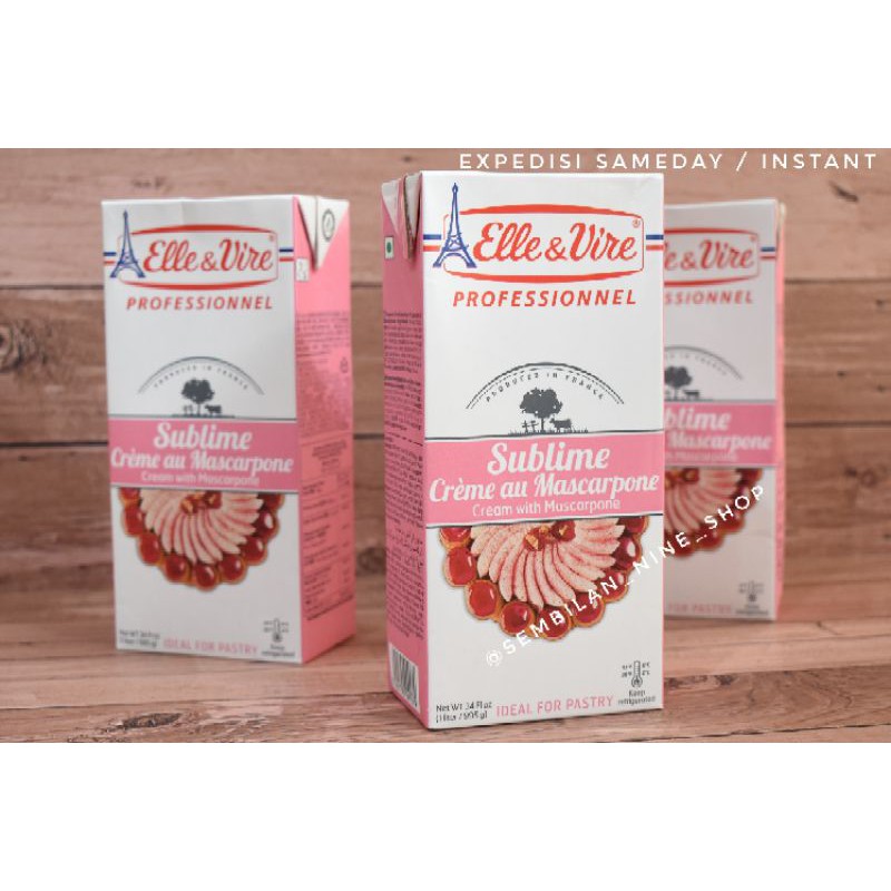 Jual Elle & Vire Sublime Whipping Cream With Mascarpone 1 Liter ...