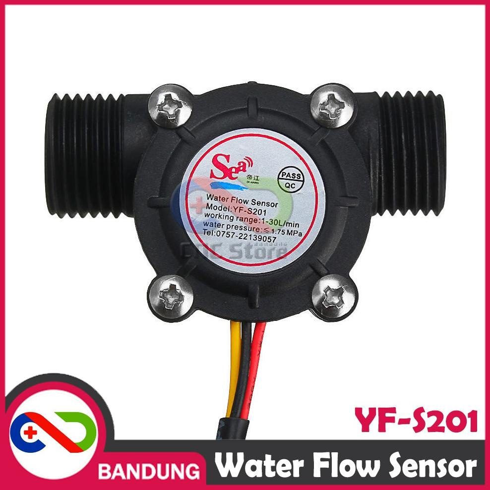 Jual Yf-S201 Water Flow Sensor Aliran Air Hall 1/2" 1-30L/Min 2.0Mpa ...