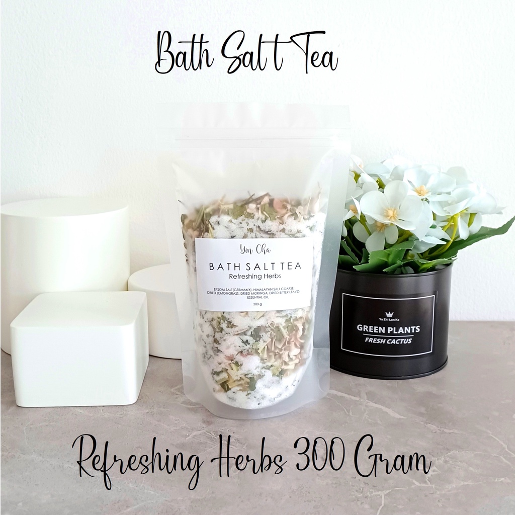 Jual Bath Salt Tea Refreshing Herbs-Epsom Salt Himalayan Salt Coarse ...