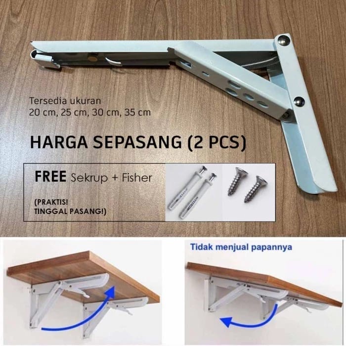 Jual Siku Dinding Penyangga Meja Lipat Foldable Bracket Per | Shopee ...