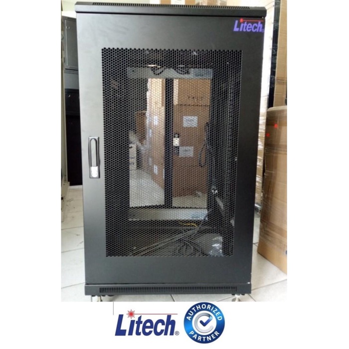 Jual Litech Rack server 20U Depth 600mm/ litech close rack 20U depth ...