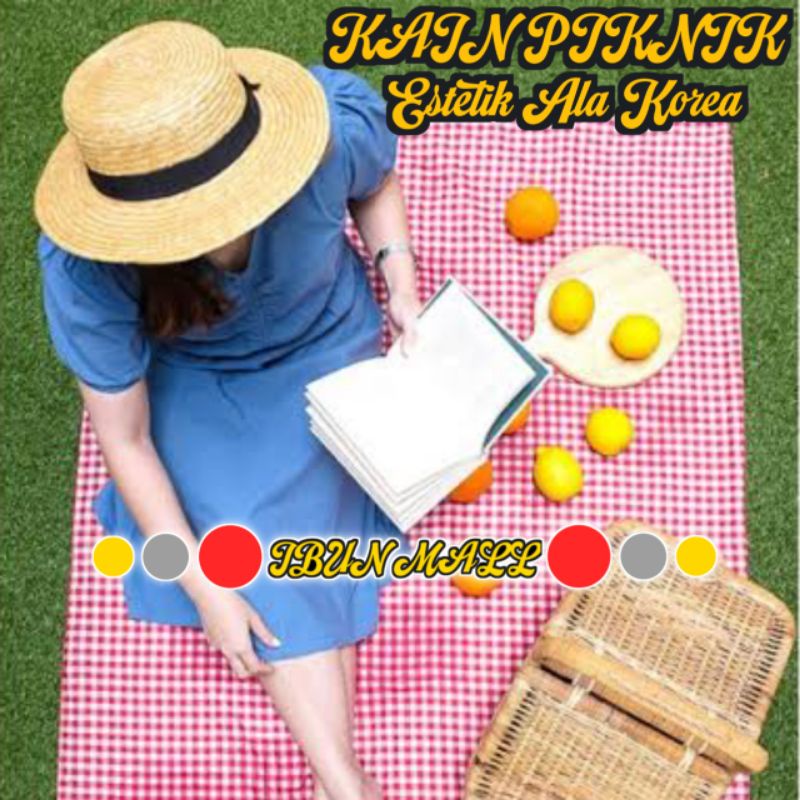 Jual Tikar Kain Piknik Motif Kotak-Kotak Best Seller!! Kekinian Ukuran ...