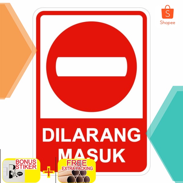Jual Promo Rambu Plang Verboden Dilarang Masuk 35cm x 50cm Plat ...