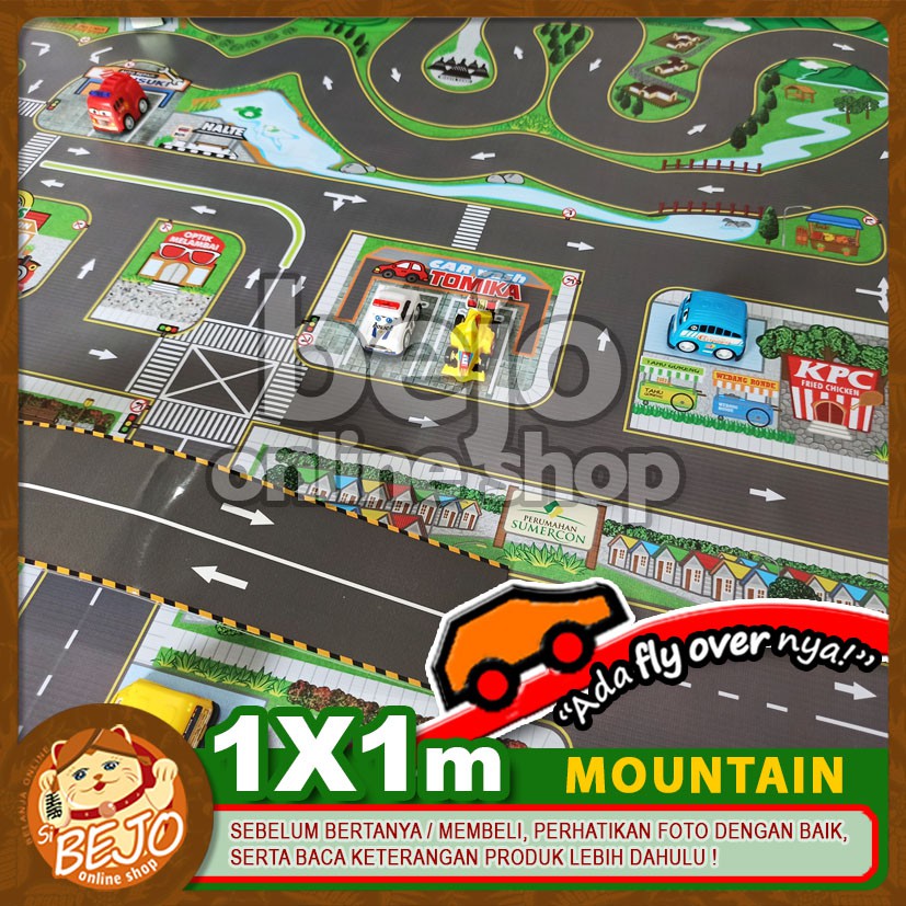 Jual MAINAN GELAR LANTAI 1X1 METER ROAD MAP DENAH PETA JALAN PUNCAK ...