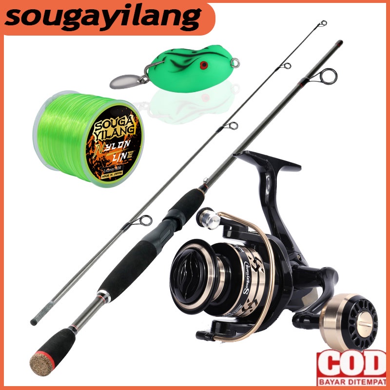 Jual Sougayilang Fishing Rod Fishing Reel Set Combo Joran Pancing 1.65M ...
