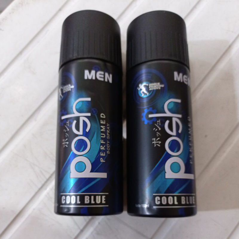 Jual POSH men body spray cool blue (kemasan baru) | Shopee Indonesia