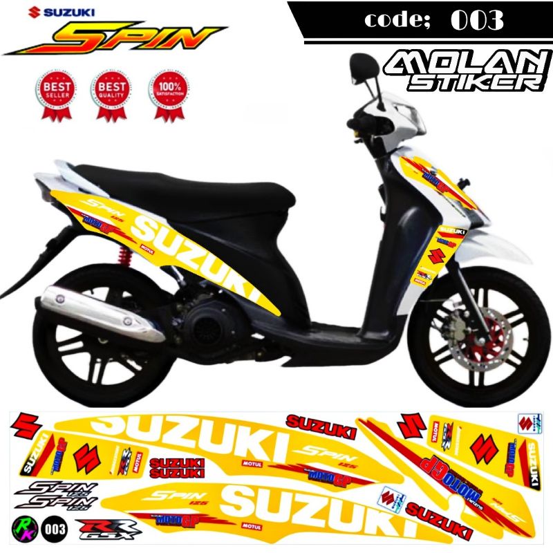 Jual Decal Sticker Striping Variasi Suzuki SPIN 125 | SPIN 125 R | SPIN ...