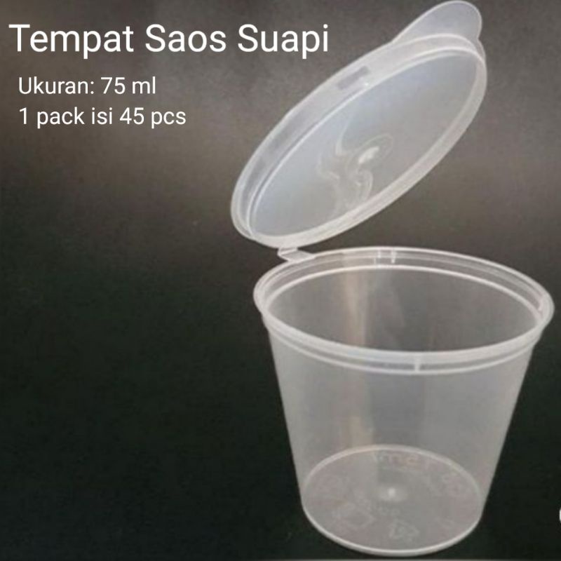Jual SAOS CONTAINER SUAPI / TEMPAT SAOS 75 ML 1 PACK (45 PCS) | Shopee ...