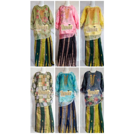 Jual set baju bodo modern / set baju bodo organza / baju organdi motif ...