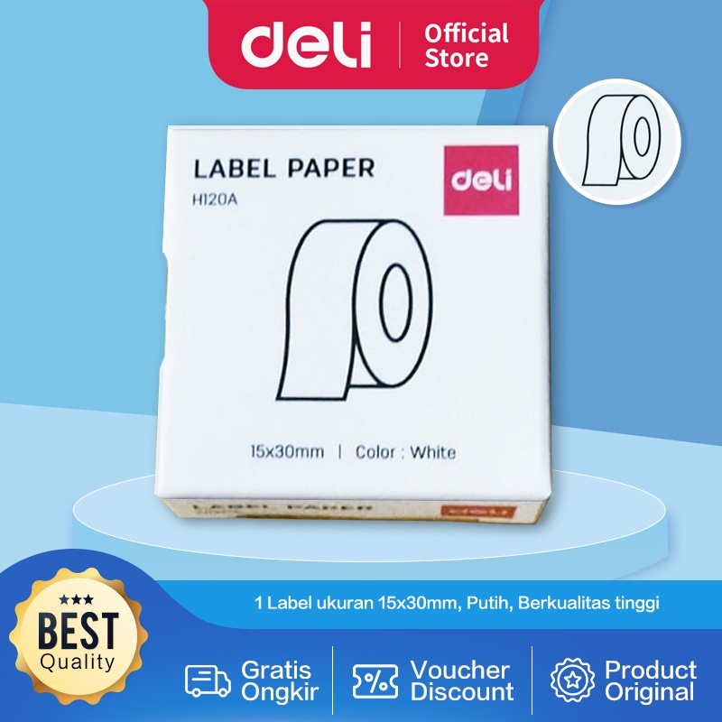 Jual Deli Label Printer Refill / Label Tulisan Wireless Inkless EH120A ...