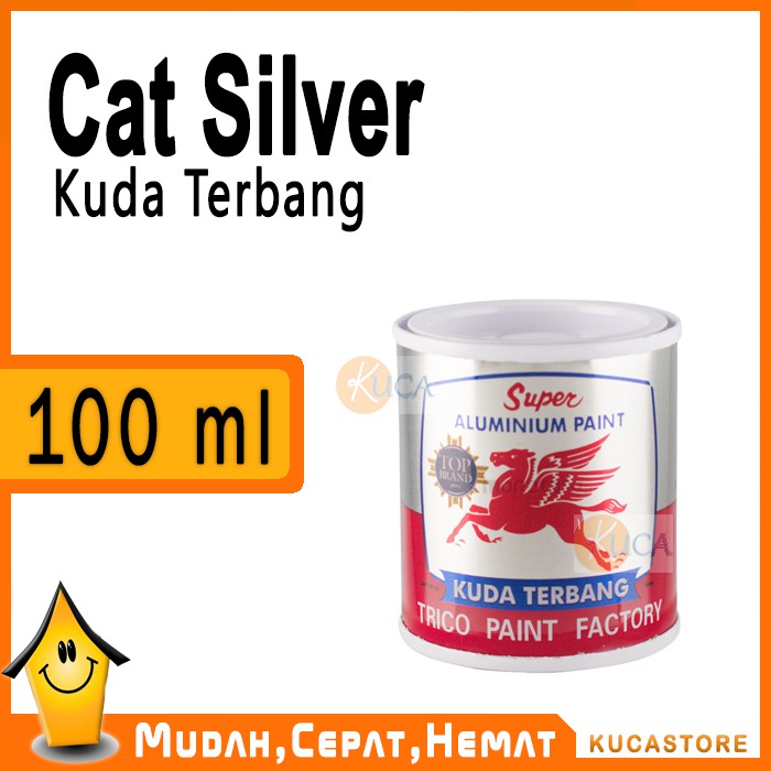 Jual Cat Minyak Untuk Kayu dan Besi Kuda Terbang Silver | Shopee Indonesia