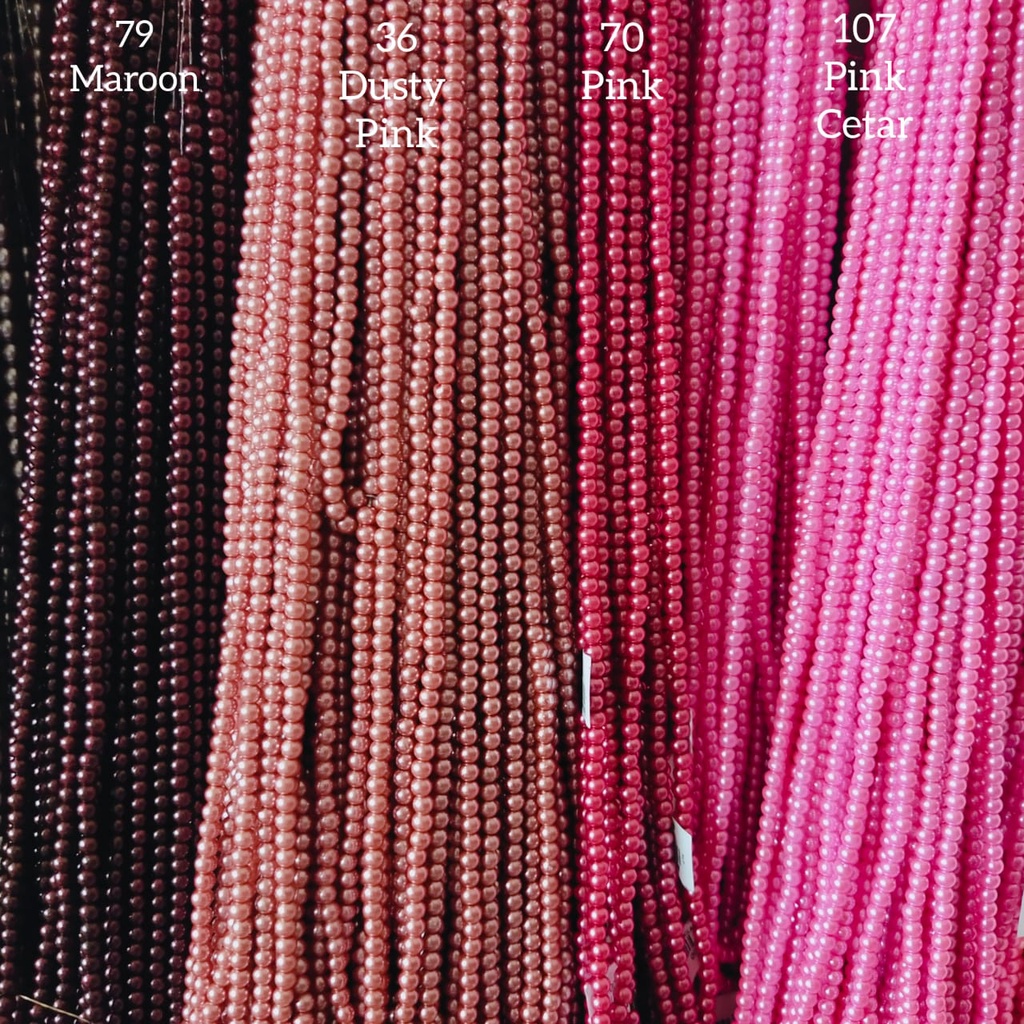 Jual Mutiara Kilap Sintetis Mutsin 4mm / Bahan Craft dan Kerajinan DIY ...