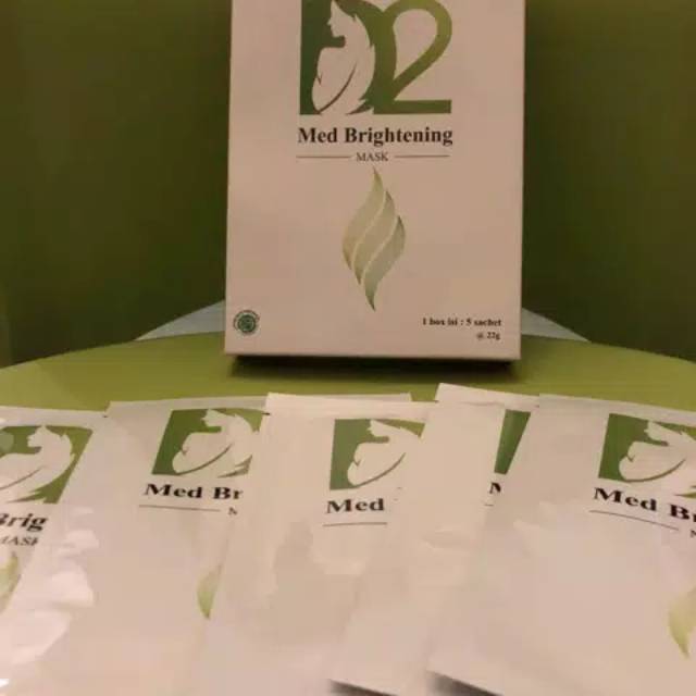 Jual D2 med brightening mask sheet masker harga per sachet | Shopee ...