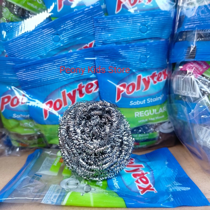 Jual Sabut kawat cuci piring Polytex/Politex stainless 12,5gr | Shopee ...