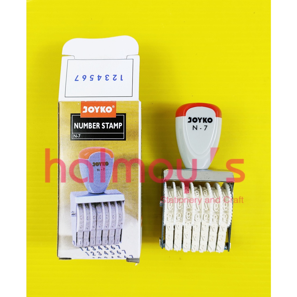 Jual STEMPEL / STAMP ANGKA / NUMBER JOYKO N - 7 ( 7 DIGIT ) | Shopee ...