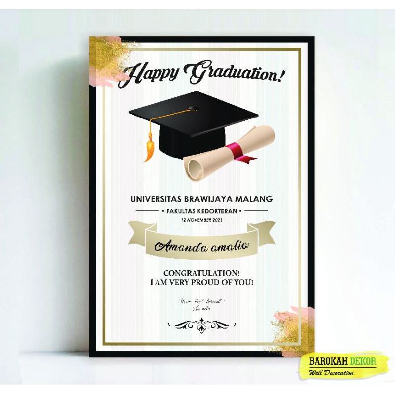 Jual Cetak foto bingkai wisuda/Desain wisuda/Hiasan dinding Kado wisuda ...