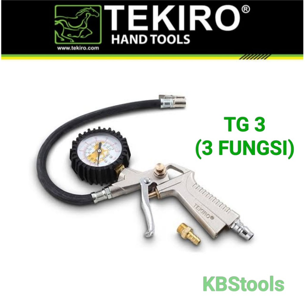 Jual TEKIRO Ukuran ban 3 fungsi TG 3 / Alat Pengisi + Ukur Tekanan ...