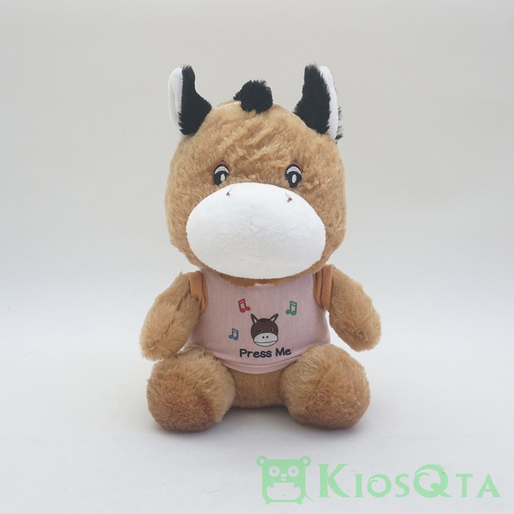 Jual Boneka kuda gendut lucu duduk kaos press me bisa bersuara DES ...