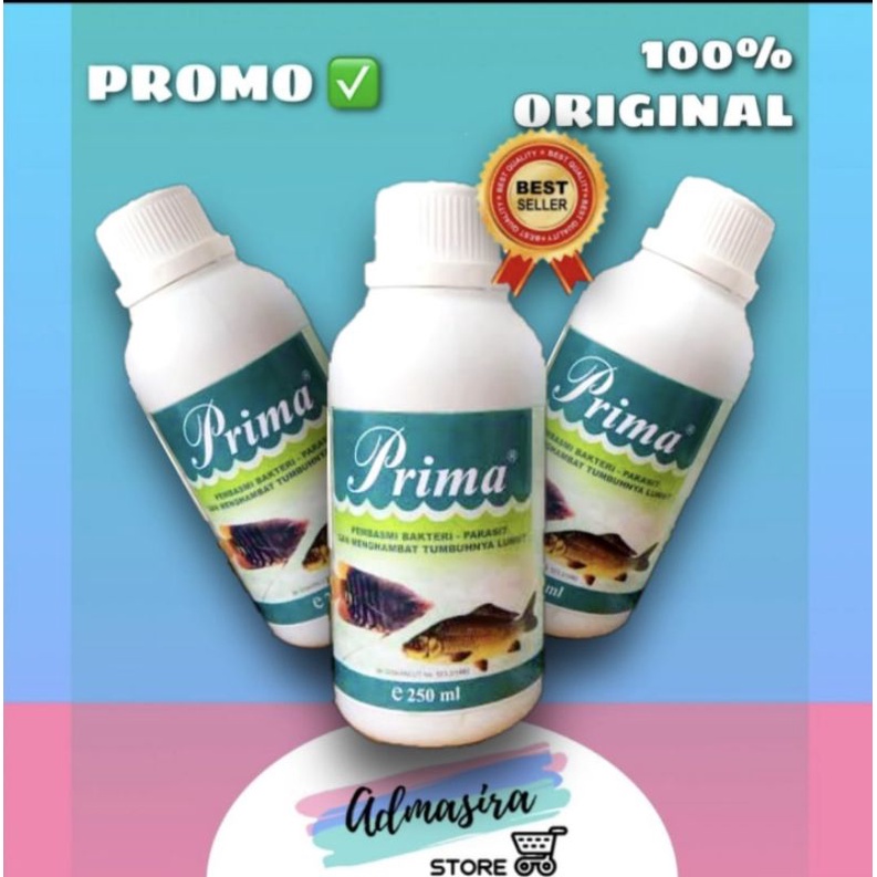 Jual PRIMA 250ml obat ikan pembasmi bakteri parasit dan penghambat ...
