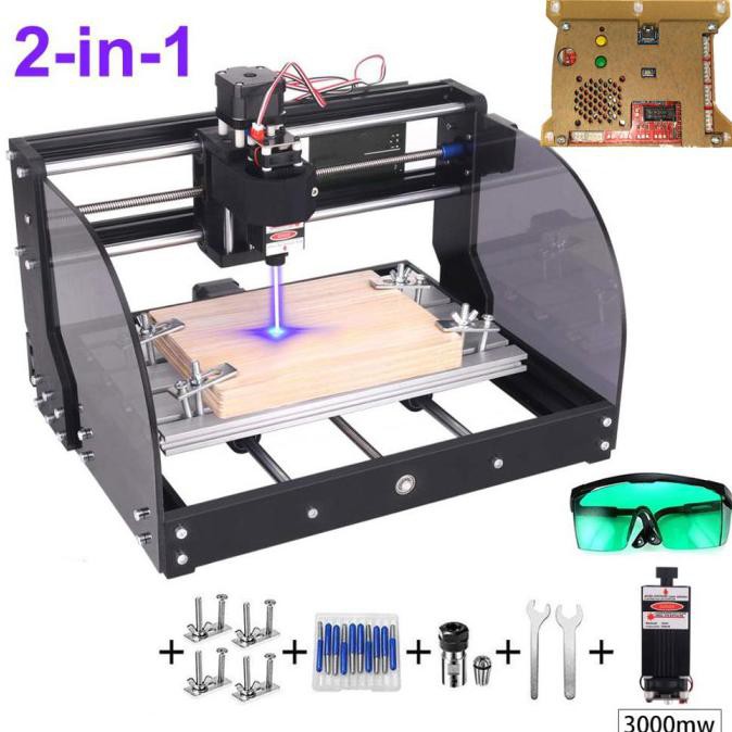 Jual Mesin CNC Printer 3D Ukir Laser Grafir 3 Axis Plus laser Kit ...