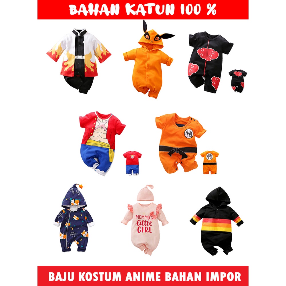 Jual Baju Kostum Anime Naruto Goku Luffy Onepiece Akatsuki bahan Katun ...