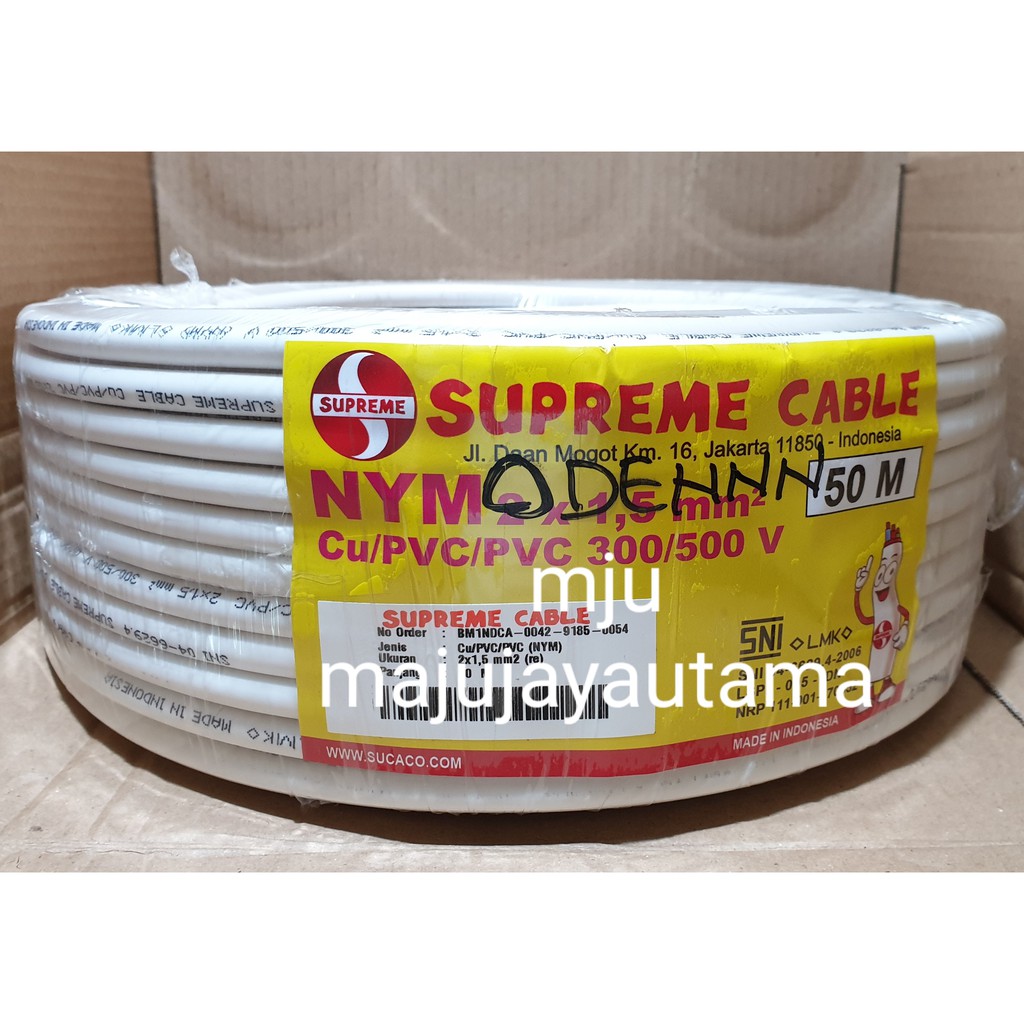 Jual KABEL LISTRIK NYM 2x1.5 METERAN PERMETER METER 2x1,5 | Shopee ...
