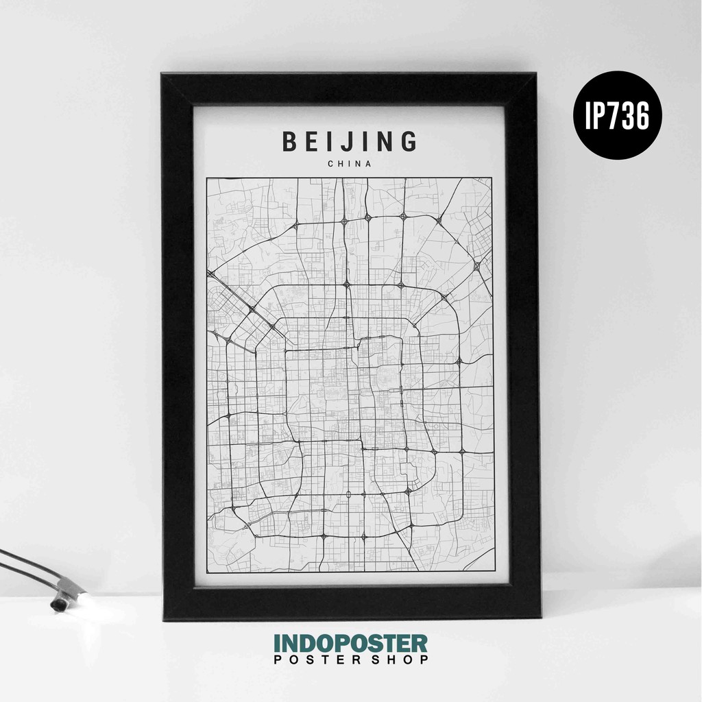 Jual Poster Peta Kota Beijing A2 60X40cm | Shopee Indonesia