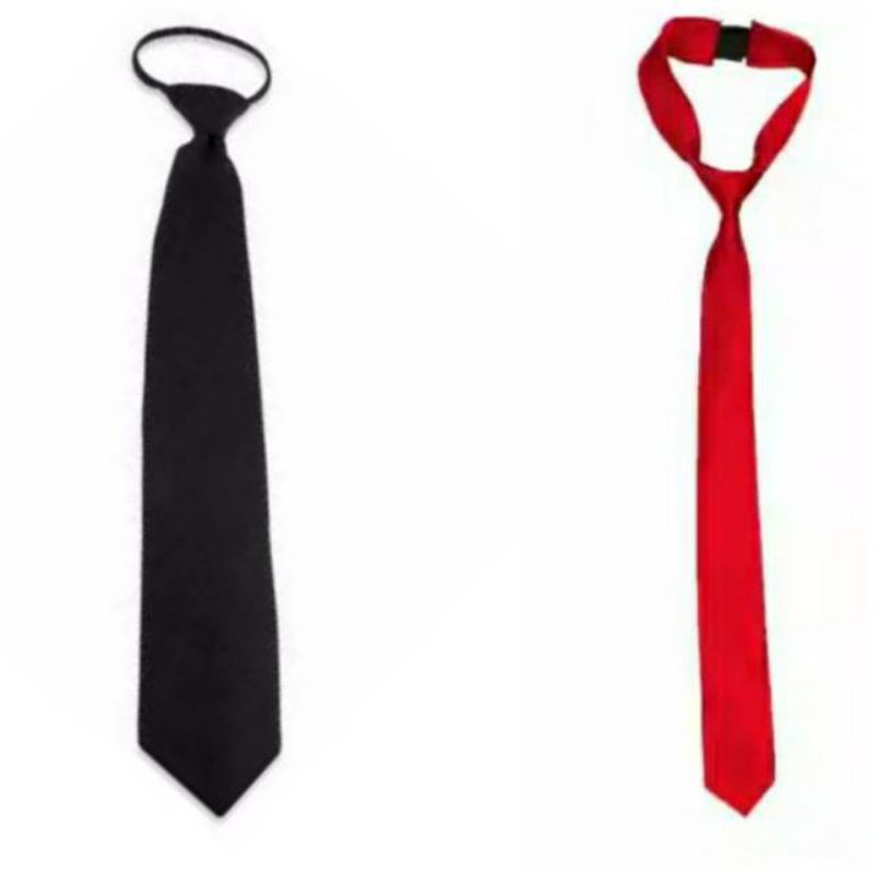 Jual Dasi Hitam Dan Merah Cara Pakai Praktis Simple/Efisien | Shopee ...