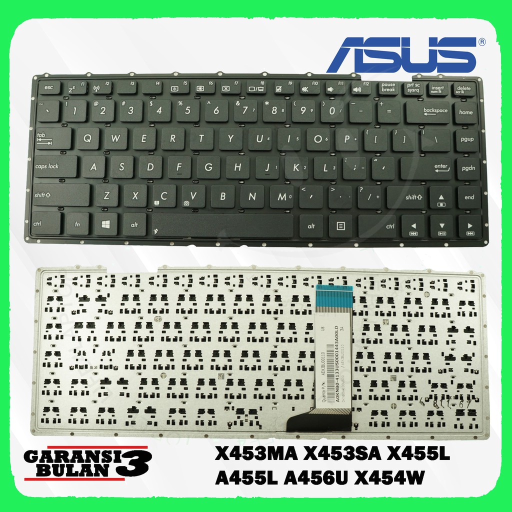 Jual Keyboard Laptop Asus A455L X453M X455L X454Y X453S X454W | Shopee ...