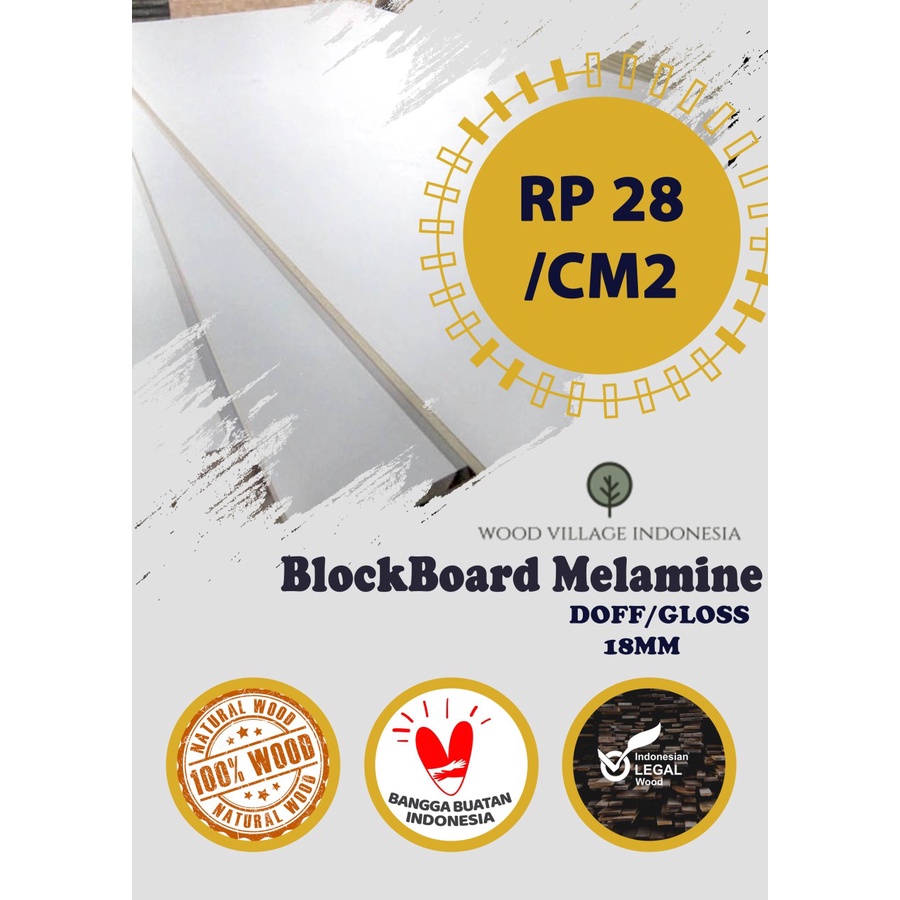 Jual CUSTOM BLOCKBOARD MELAMINE / MELAMINE BLOCK / BBMIN SINGLE FACE ...