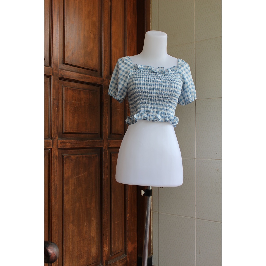 Jual NEW!! Light Blue Checks by G.I.L | Shopee Indonesia