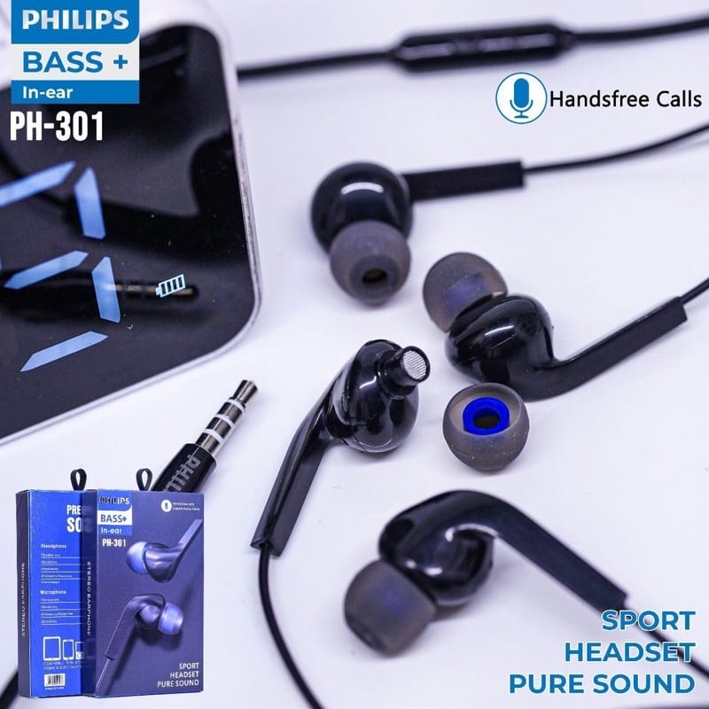 Jual Handfree Philips PH-301 Super Bass Sport New HF Philips PH-301 ...