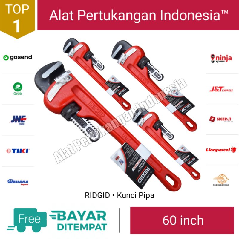 Jual kunci pipa pipe wrench ORIGINAL RIDGID USA HEAVY DUTY 24 36 48 60 ...