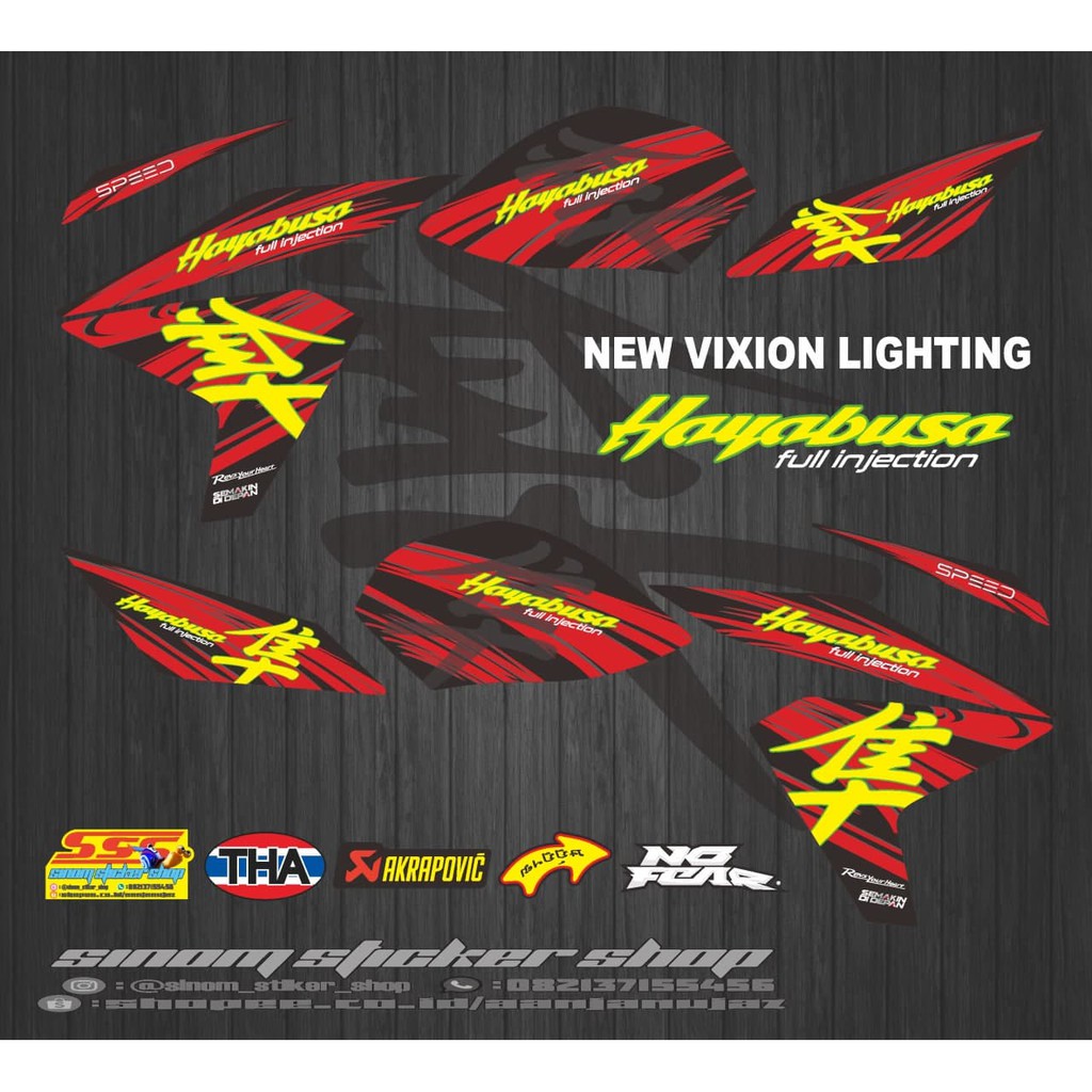 Jual Decal Stiker NVL New Vixion Lightning Hayabusa | Shopee Indonesia