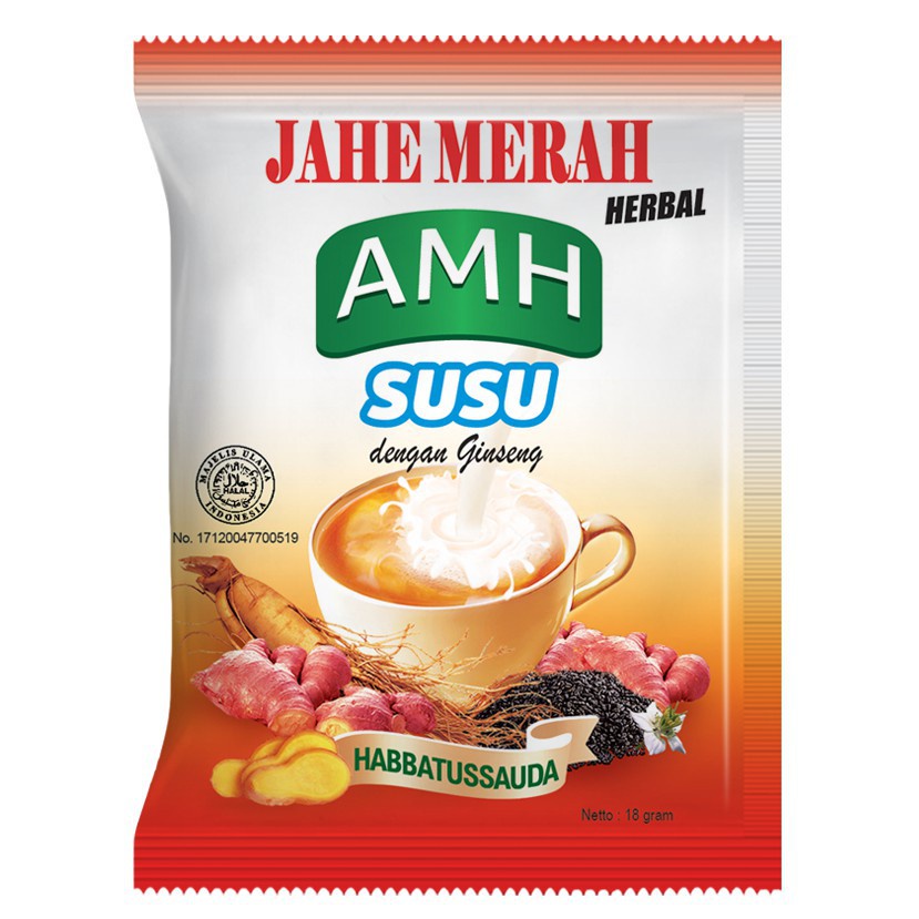 Jual Susu Jahe Merah Super AMH sachet Minuman Jahe Instan Bubuk Untuk ...