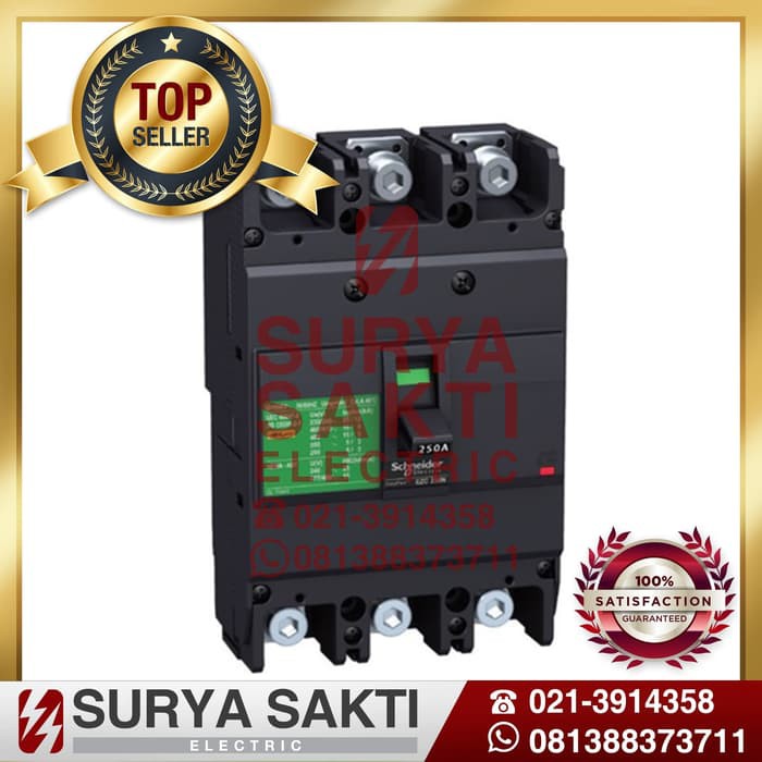 Jual SCHNEIDER MCCB EZC250N 3P 100A 100 A EZC250N3100 EZC 250N 25KA | Shopee Indonesia