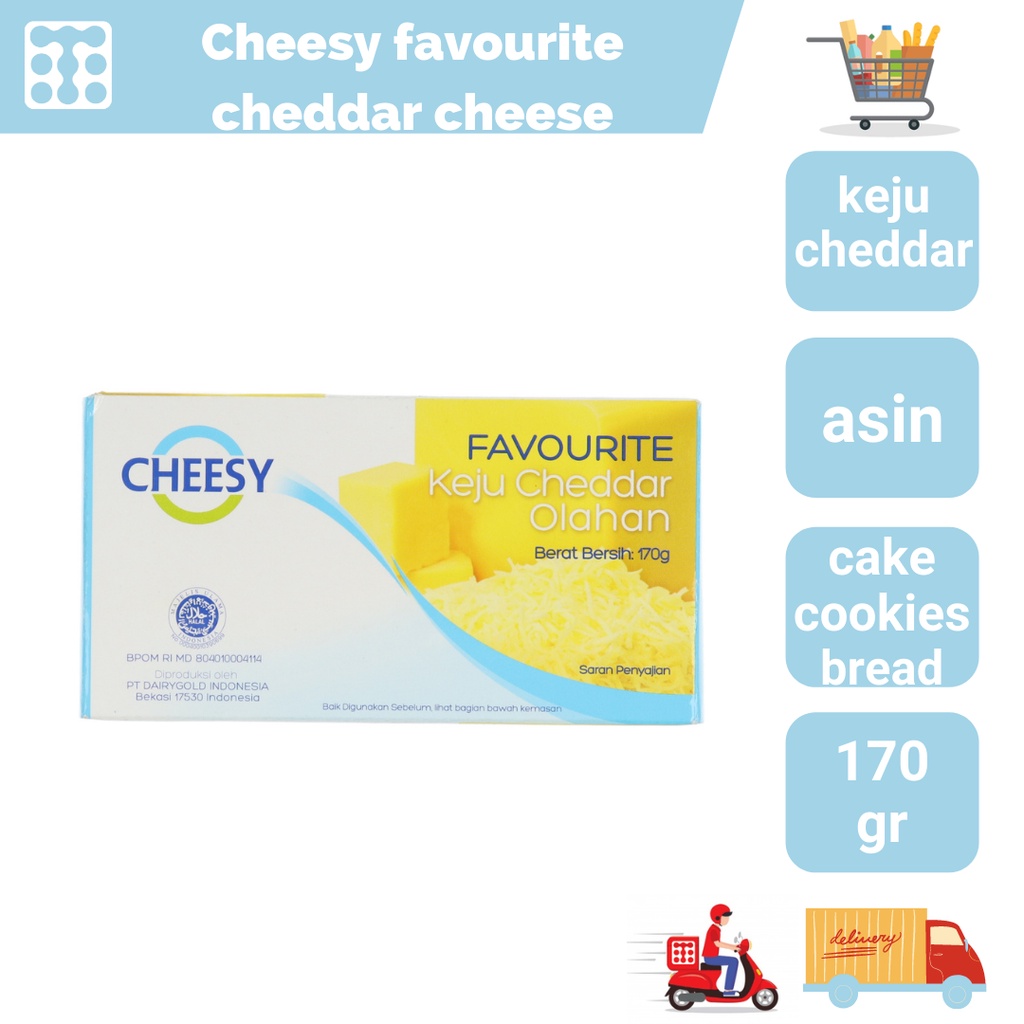 Jual Keju Cheesy Favourite Cheddar Cheese 170Gr | Shopee Indonesia