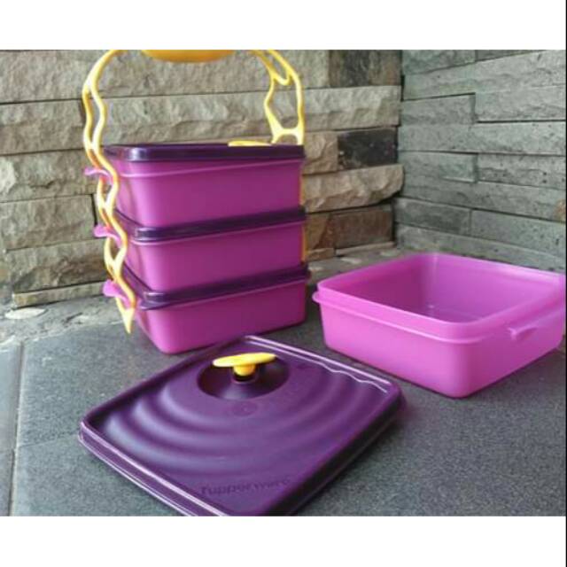 Jual RANTANG SUSUN TUPPERWARE CRYSTALWAVE GOODEI BOX SUSUN 4 WARNA UNGU ...