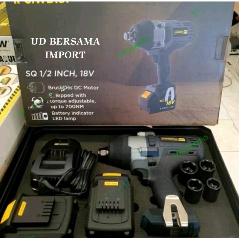 Jual KRISBOW PRO bor Impact wrench Cordless Heavy Duty/Impact Wrench ...