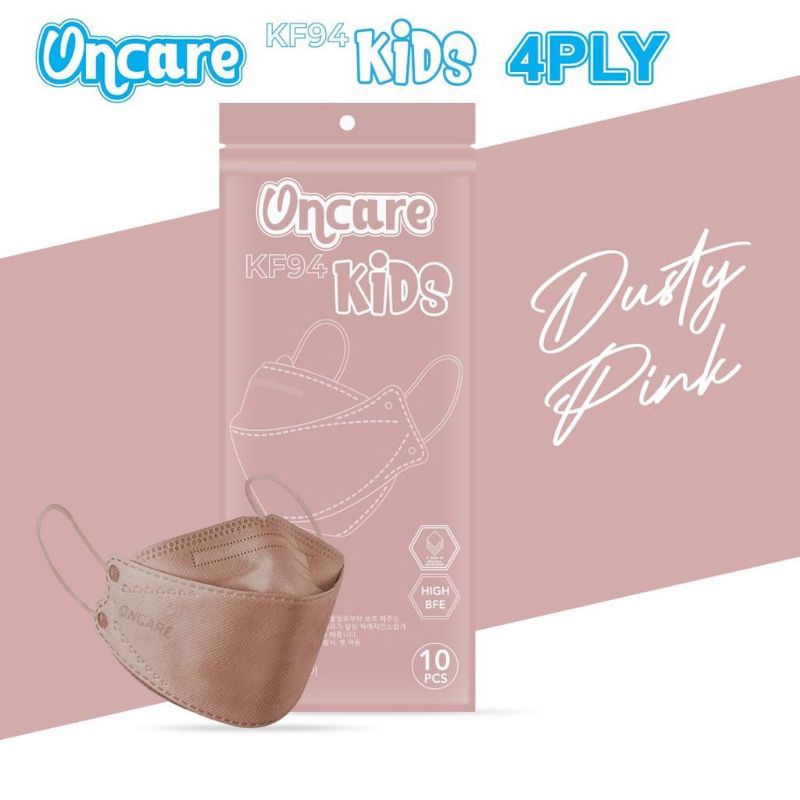 Jual Masker KF94 Oncare Anak Warna 4ply 1pack isi 10pc | Shopee Indonesia