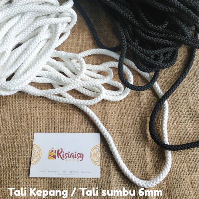 Jual JUAL TALI KEPANG HITAM DAN PUTIH MURAH 6MM | Shopee Indonesia