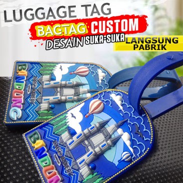 Jual LUGGAGE TAG KARET BAGTAG CUSTOM UNIK LOGO REQUEST DESAIN CUSTOM ...
