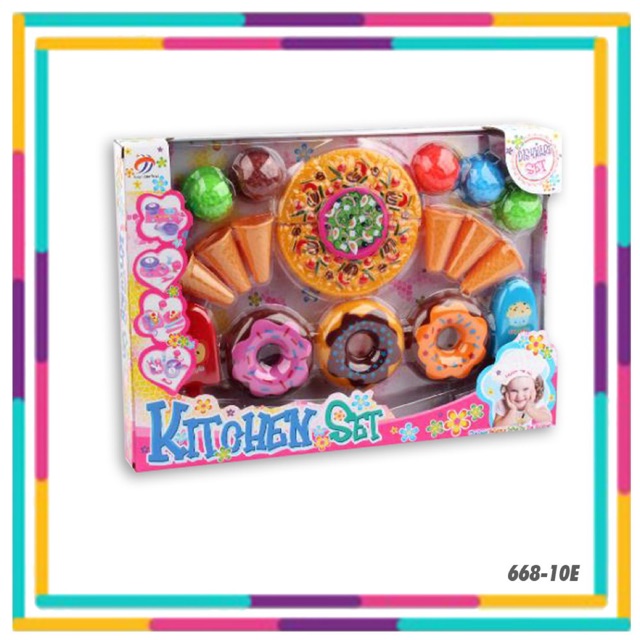 Jual MAINAN ANAK - Mainan Donut Pizza kitchen Set (668-10E) | Shopee ...
